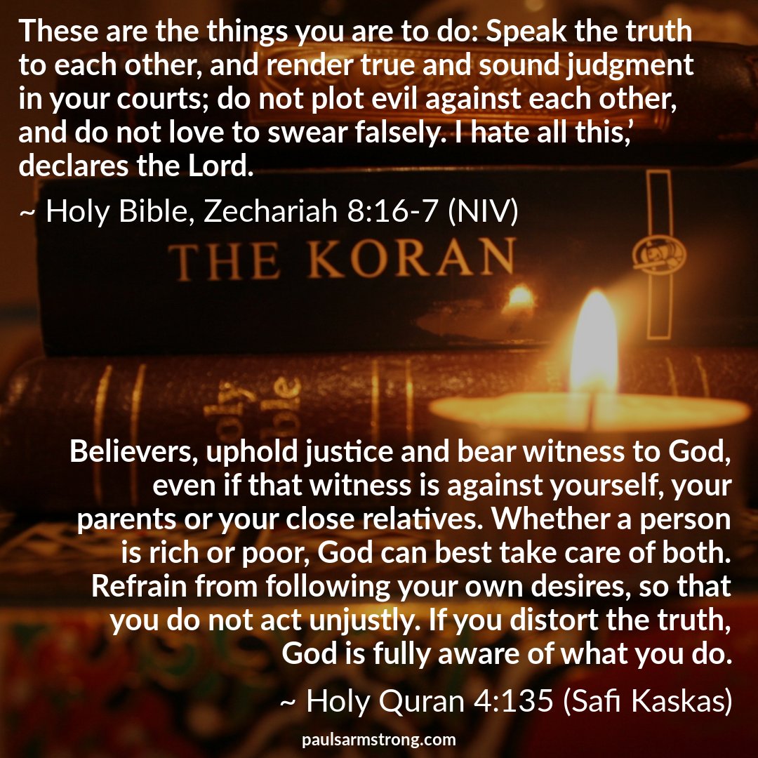 Bible and Quran on Truth and Justice – Paul Salahuddin Armstrong